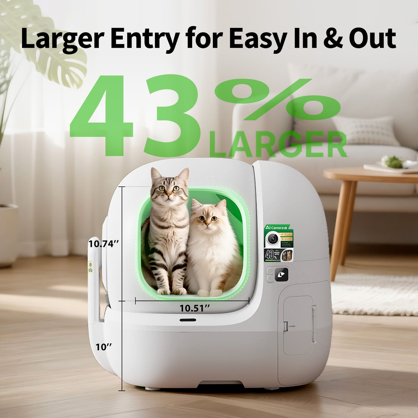 PUROBOT MAX PRO 2 Automatic Self-Cleaning Cat Litter Box | Larger Entry ...