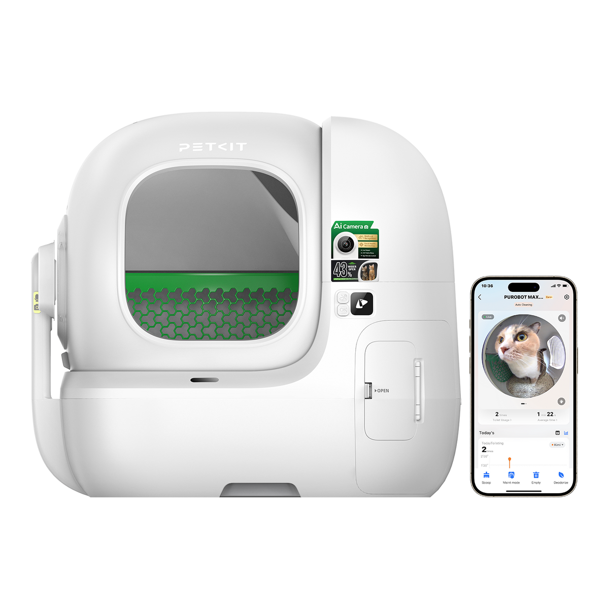 PUROBOT MAX PRO 2 Automatic Self-Cleaning Cat Litter Box | Larger Entry ...