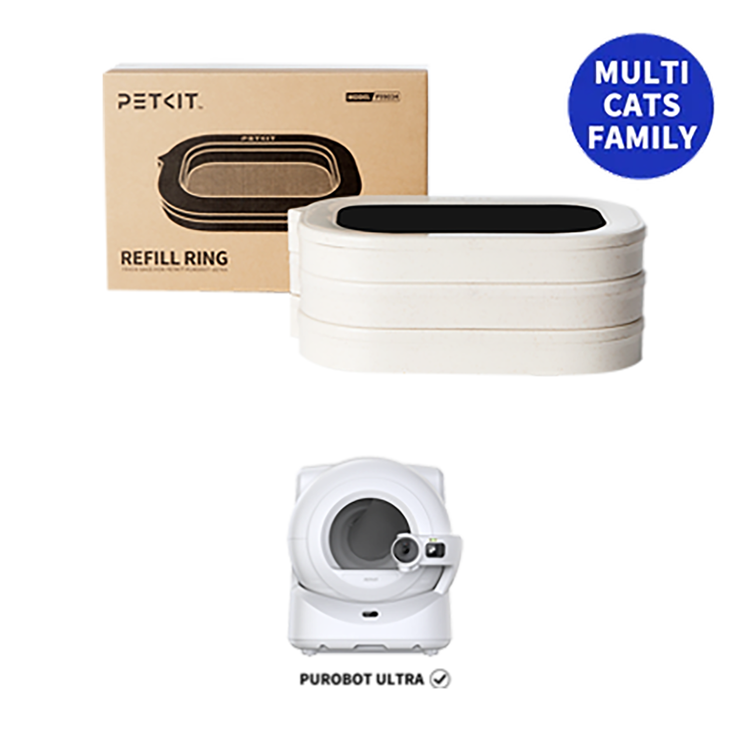 Purobot Ultra Refill Ring Packs, Multi cats savings on pet waste bags